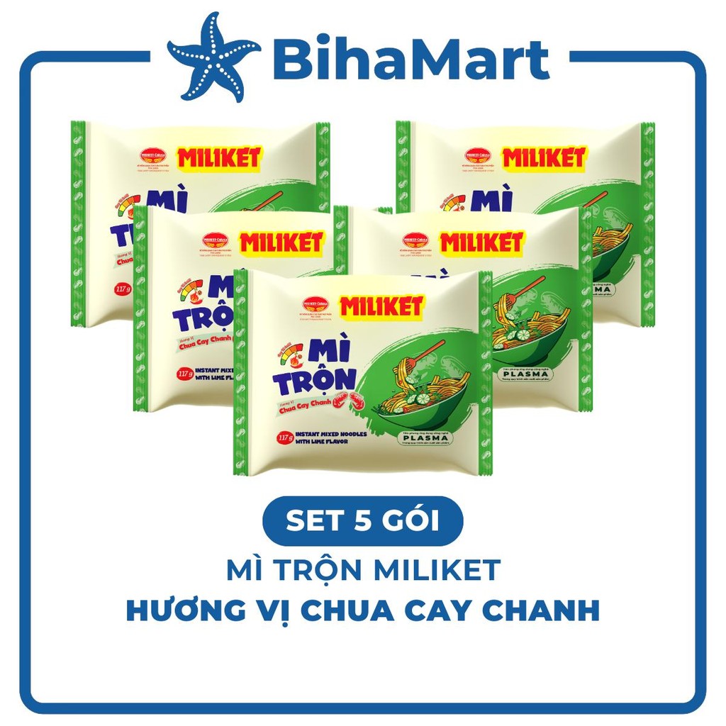 [SET5GÓI] - COLUSA - Mì trộn Miliket hương vị Chua cay chanh, Mì trộn ...