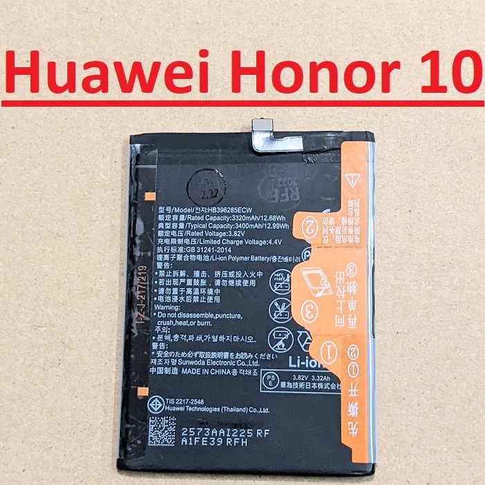 Pin Huawei Honor 10 COL-L29 Mã HB396285ECW Dung Lượng 3400mAh Battery ...
