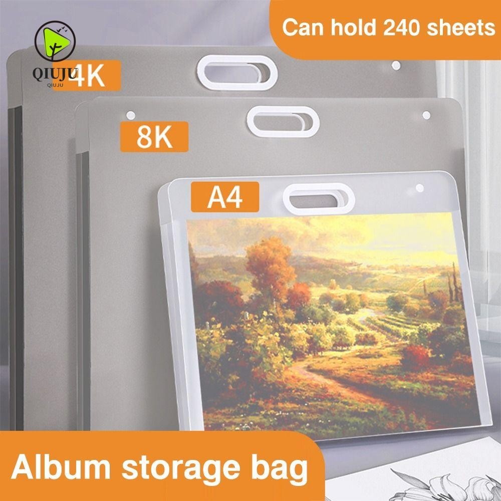 Túi đựng giấy vẽ tranh QIUJU, Thư mục tập tin 4K / 8K / 16K A2 / A3 / A4, Album ảnh di động ...