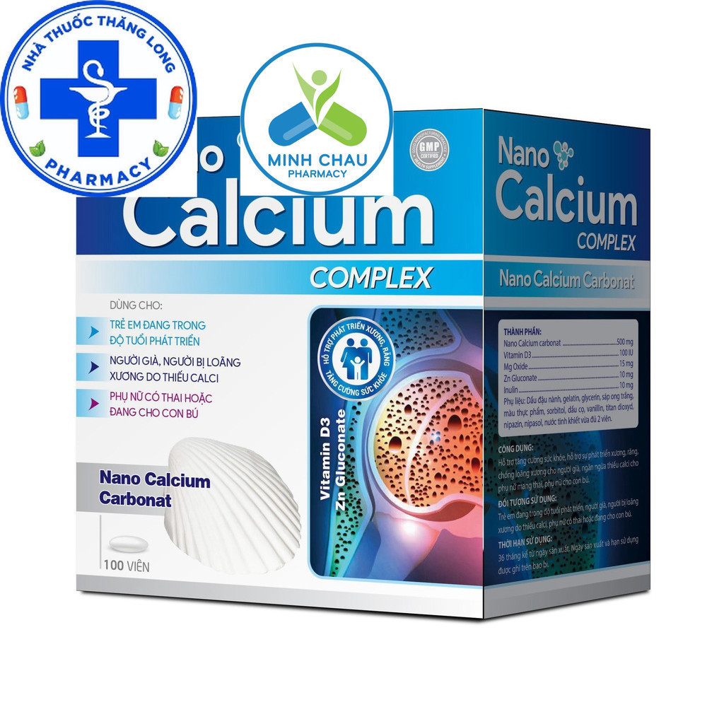 Nano Calcium Complex Viên uống bổ sung canxi, Giúp Chắc Khỏe Xương ...