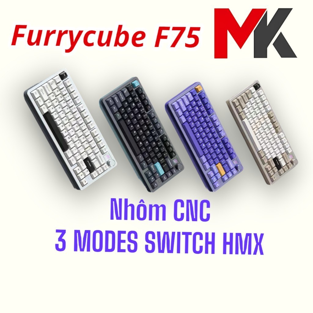 BÀN PHÍM CƠ FURYCUBE F75 - KHUNG NHÔM CNC NÚM XOAY CAO CẤP | Shopee ...