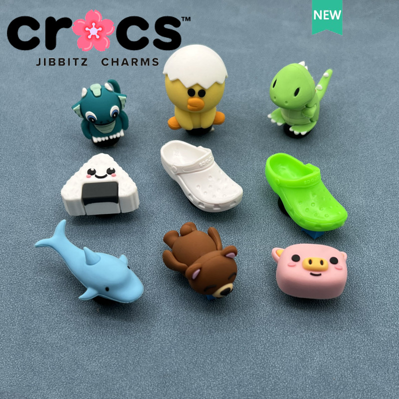 Charm Cross Jibbitz Khóa Giày 3D Ba Chiều Khủng Long Gấu Hoạt Hình Dễ ...