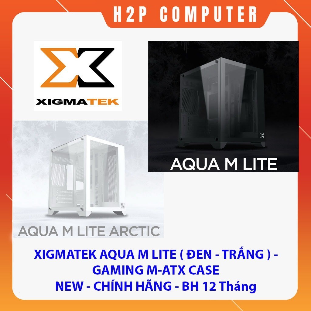 VỎ CASE XIGMATEK AQUA M LITE 3GF SẴN 3 FAN 2 MÀU ( ĐEN - TRẮNG ) GAMING M-ATX CASE - NEW - BH 12 ...