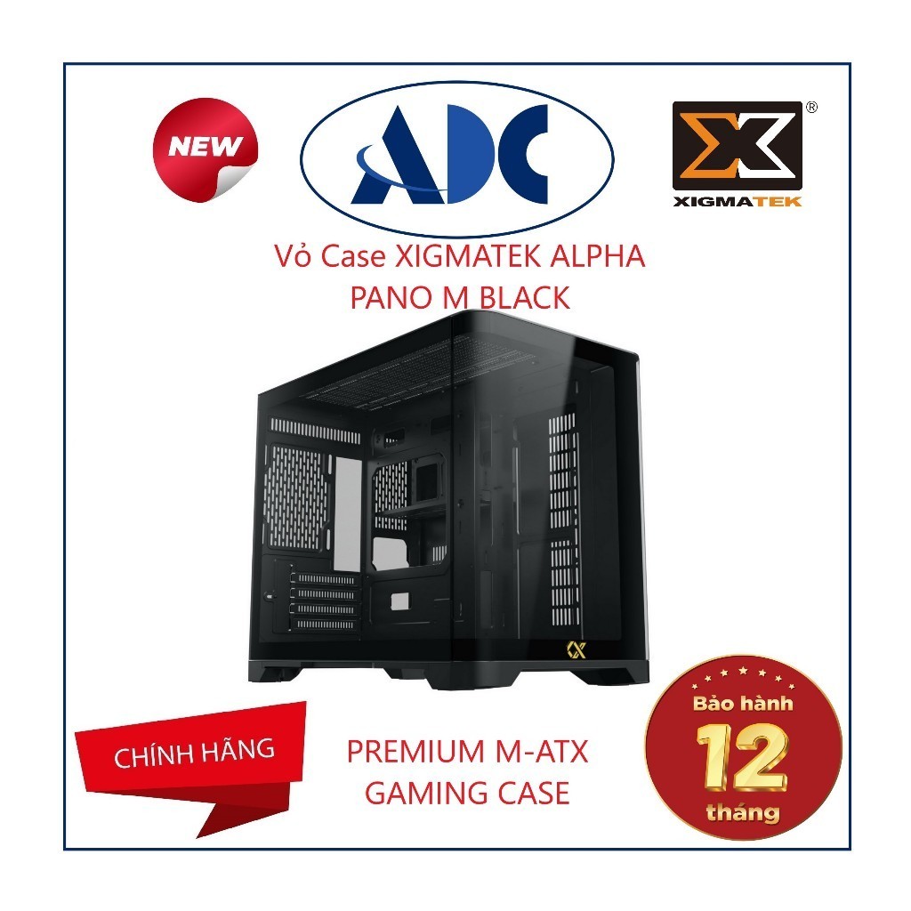 Vỏ Case XIGMATEK ALPHA - PANO M BLACK - PREMIUM M-ATX GAMING CASE - Kèm ...
