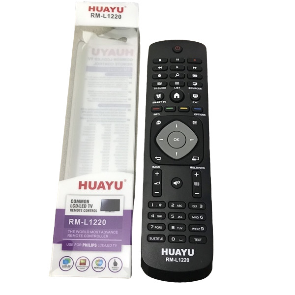 Remote điều khiển từ xa tivi philip đa năng L1220-tặng pin-đầu bấm từ ...
