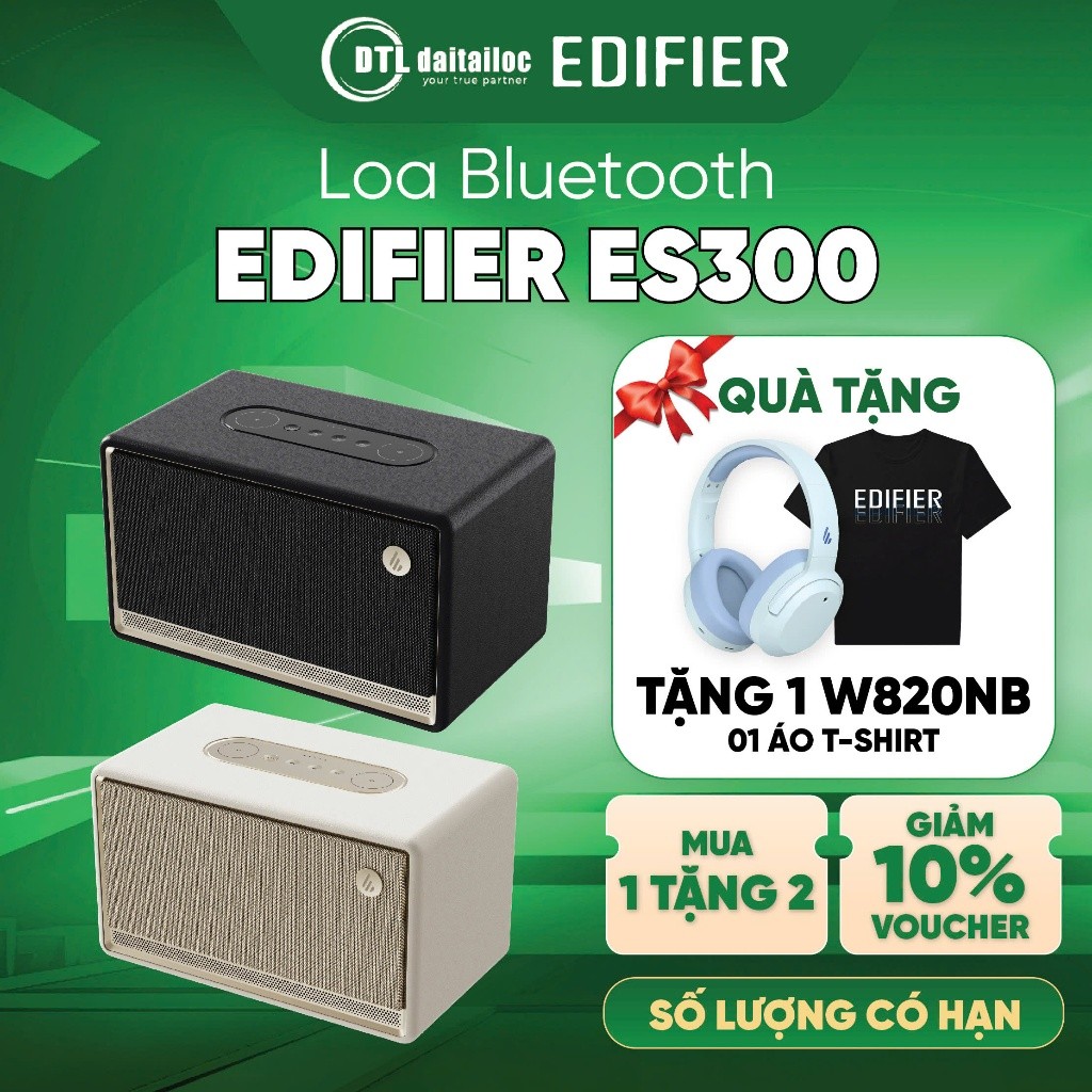 Loa bluetooth không dây EDIFIER ES300 Irovy / Black | Chính Hãng | Bảo hành 12 tháng + Quà Tặng ...