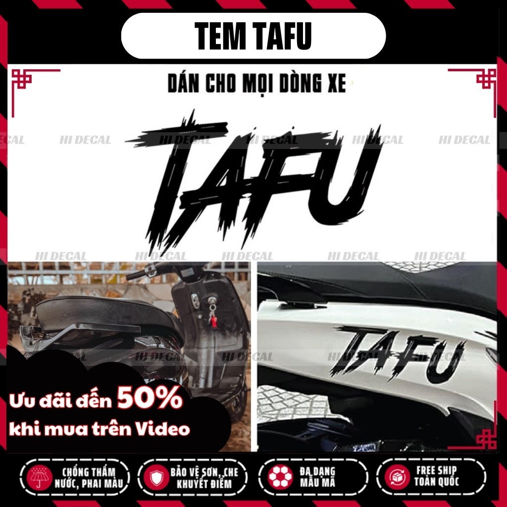 Tem TAFU Phản Quang decal sticker dán xe | TMN-H007 | Decal tem xe hình ...