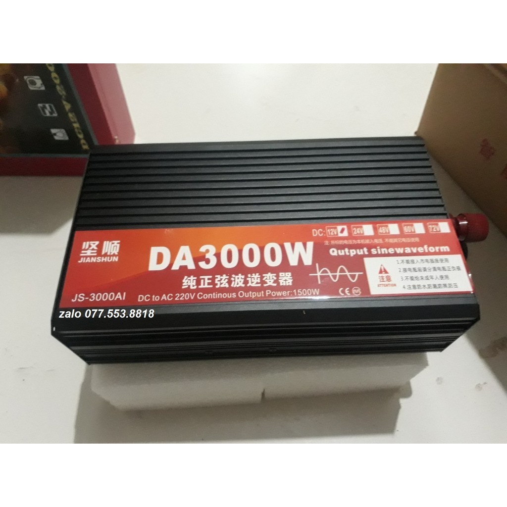 Bộ kich điện inverter 12V-220V-3000W Sóng Sin Chuẩn- DA CAM | Shopee ...