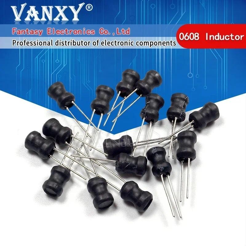10 chiếc Cuộn cảm nguồn DIP không được che chắn 0608 (6 * 8mm) 2.2uH 3.3uH 4.7uH 10uH 22uH 33uH ...