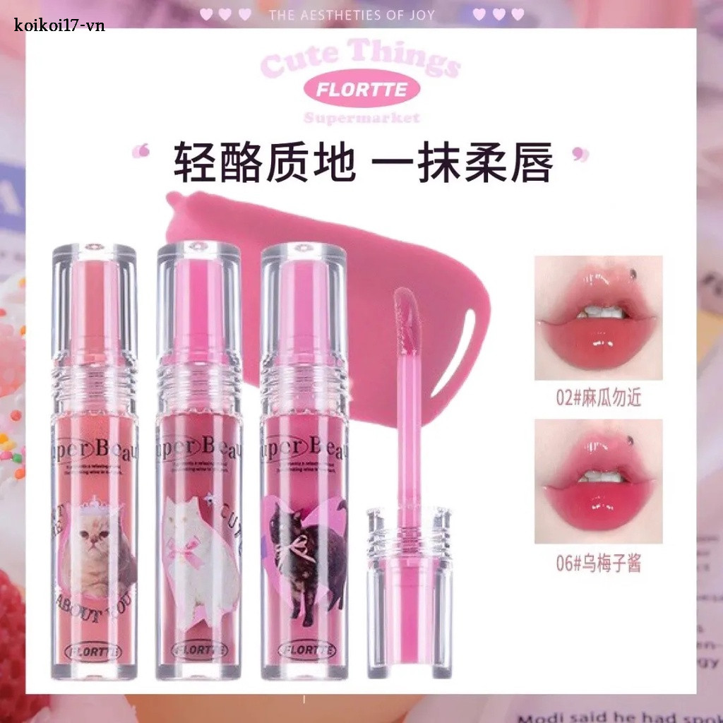 Son Bóng Flortte / flower Lolia Monster Tinh Dầu Mật Ong Dịu Nhẹ Cho Môi | Shopee Việt Nam