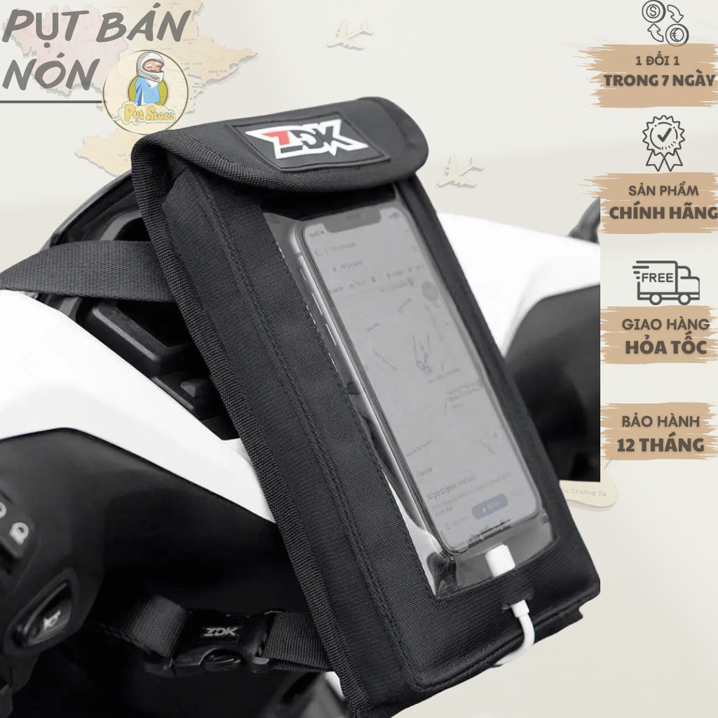 Túi Treo Đầu Xe Máy MINI Cao Cấp ZDK K1 Chính Hãng Màu Đen tiện lợi chạy Grab hay đi Phượt ...