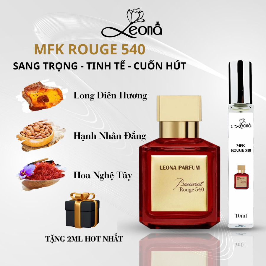 [Auth - 10ml] Nước hoa unisex Levi Perfume MFK Rouge 540, hương thơm ...