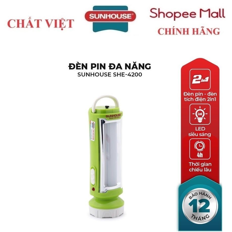Đèn pin đa năng SUNHOUSE SHE 4200 | Shopee Việt Nam