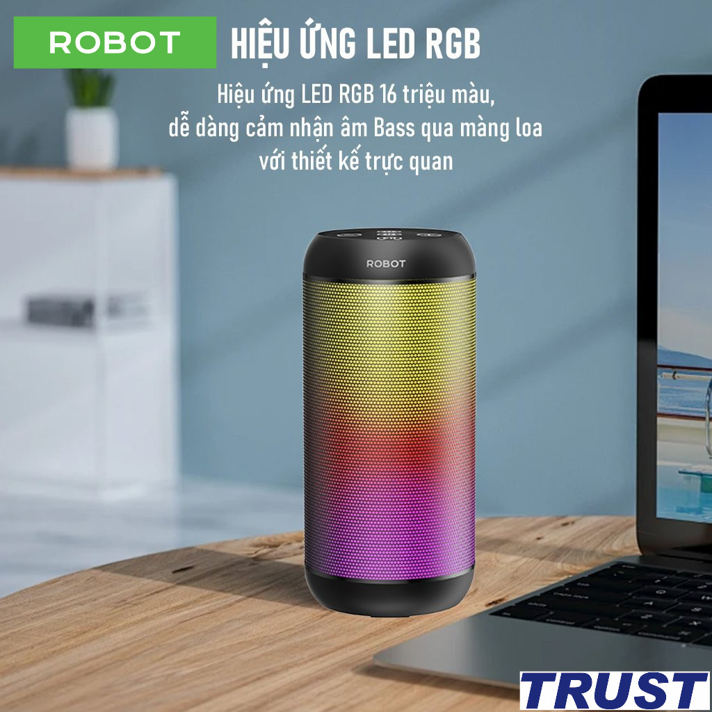 Loa Bluetooth ROBOT RB510 Bass Lớn 10W Đèn Led RGB Chống Nước- Hỗ trợ ...