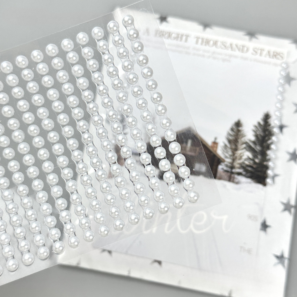 Ins Pearl Crystal Chain Sticker Phụ kiện đóng gói DIY Nhãn dán trang ...