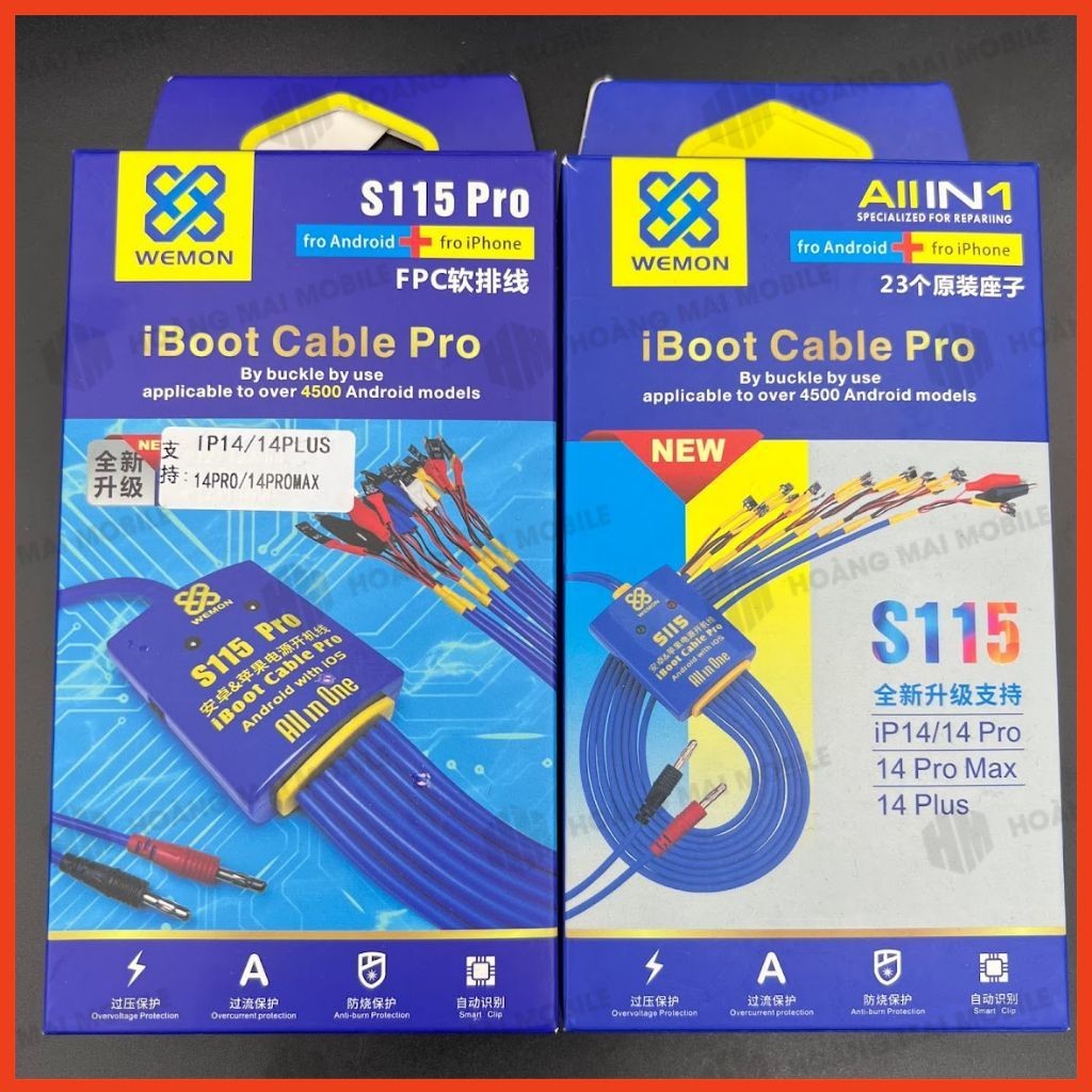 Dây Cấp Nguồn Đa Năng Wemon S115 & S115 Pro (Từ 6 đến 16P"M +17 Đầu Android) | Shopee Việt Nam