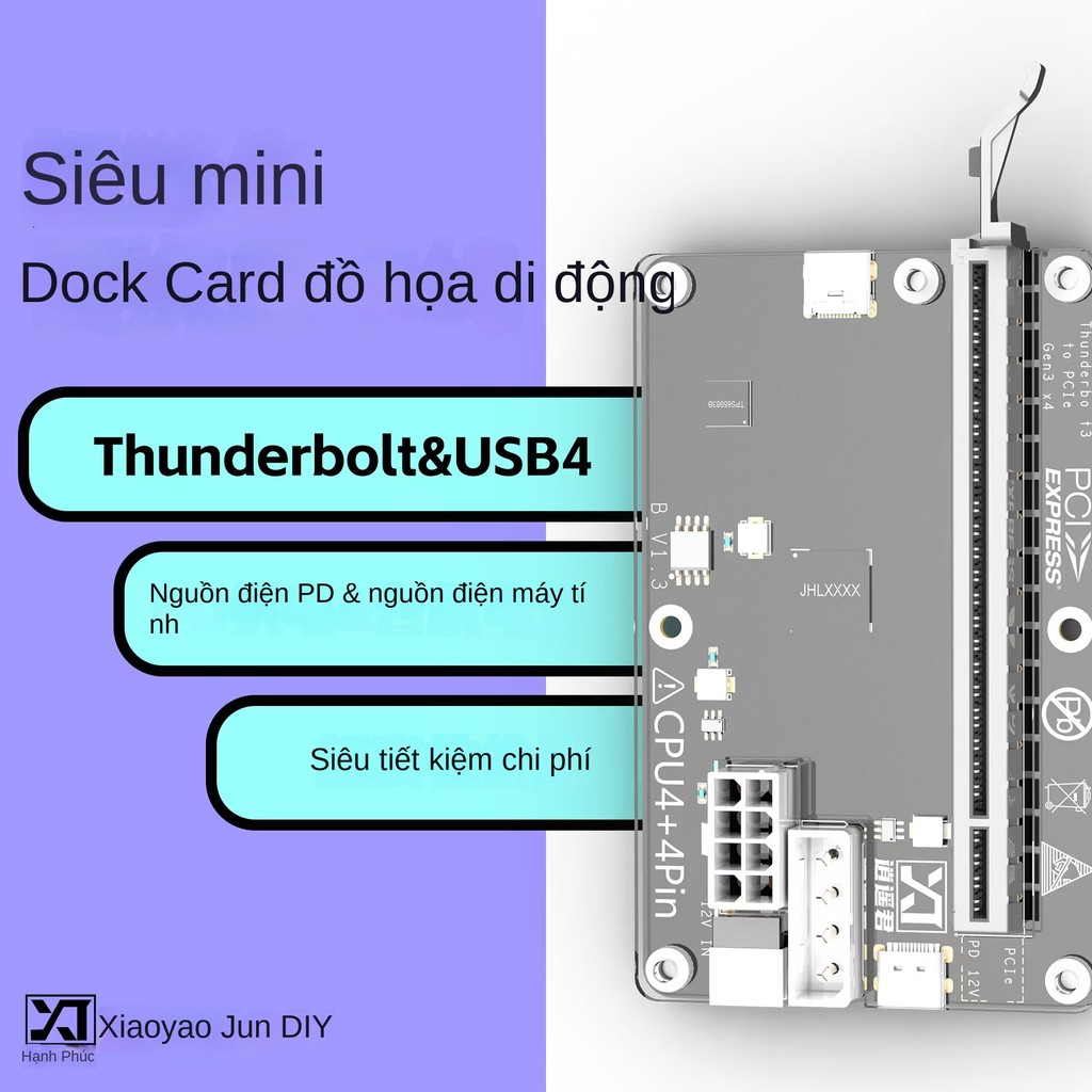 VAG HUB - Dock Card đồ họa cho Laptop và Game, Egup Box hỗ trợ hotplug Thunderbolt 3/4 ,Bộ nguồn ...