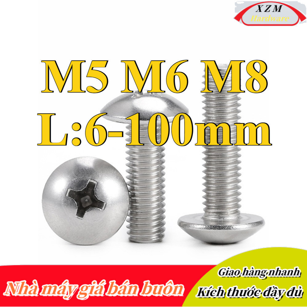 Ốc Vít inox đầu dù pake Inox 304, Bu lông đầu dù pake inox 304 M5 / M6 / M8 (XZM-XDM-1) | Shopee ...