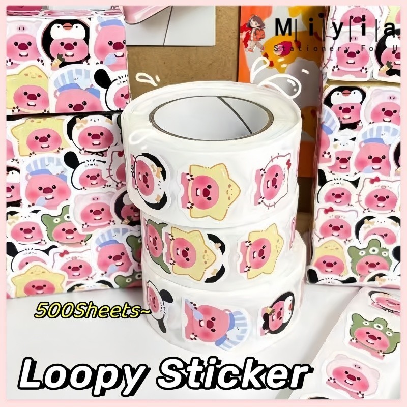 500 Cái / Cuộn Little Beaver Loopy Cuộn Miếng Dán Dễ Thương Capybara ...
