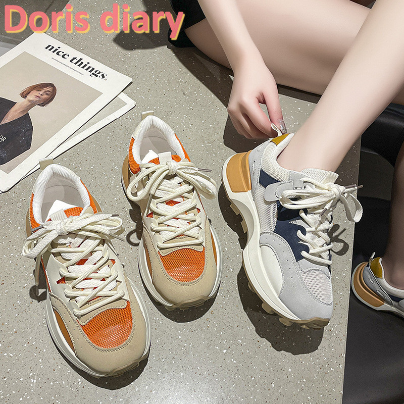 【Doris diary】Giày thể thao đế dày phiên bản Hàn Quốc giày nữ thời trang đế phẳng giày thông ...