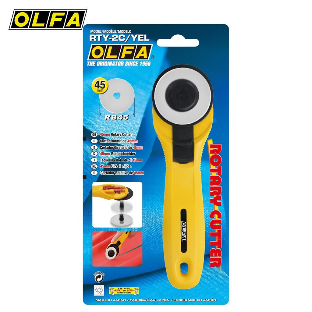 [CHÍNH HÃNG OLFA] Dao Cắt Tròn Xoay 45mm Tay Cầm Thẳng Olfa RTY-2C/YEL | Shopee Việt Nam