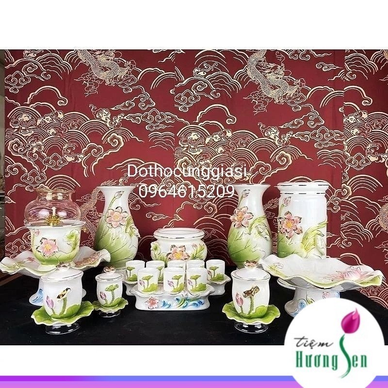 Bộ thờ cúng lư hương bát nhang bình hoa đĩa áng chung ly | Shopee Việt Nam