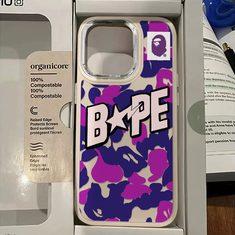Ốp Điện Thoại Họa Tiết BAPE Màu Tím Ngụy Trang Mới Tương Thích Cho ...