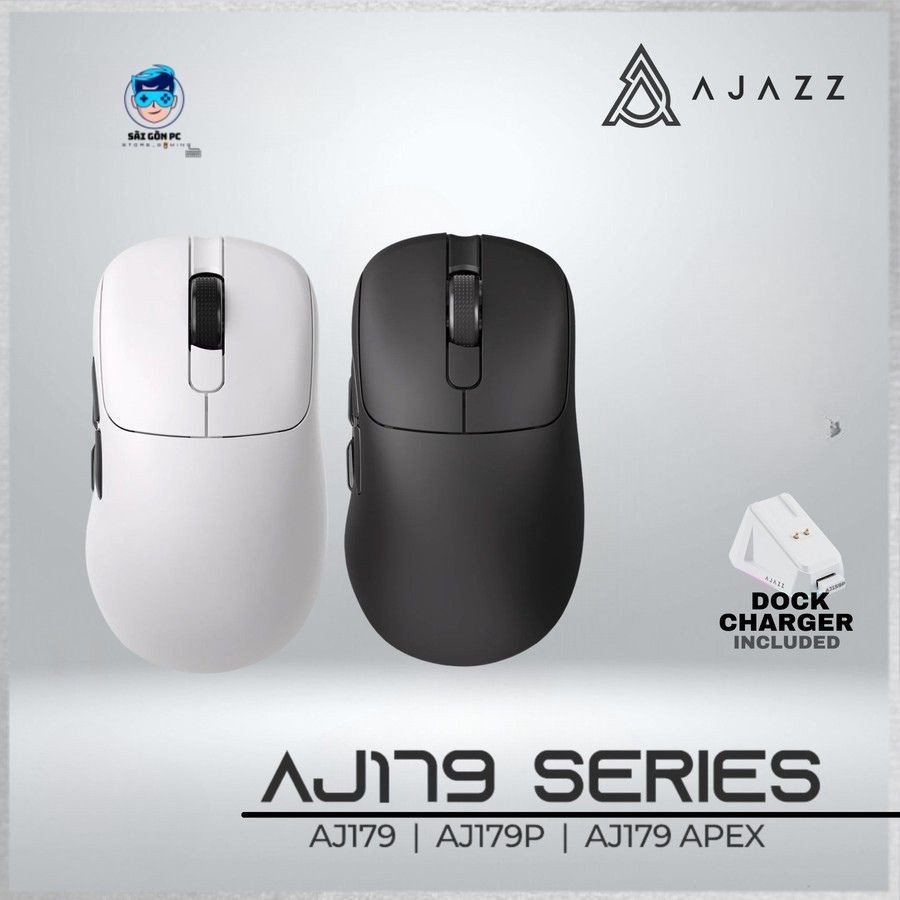 Chuột không dây AJAZZ AJ179 Series -3 mode kết nối - Paw3395 - DPD 30000 - APP tùy chỉnh ...