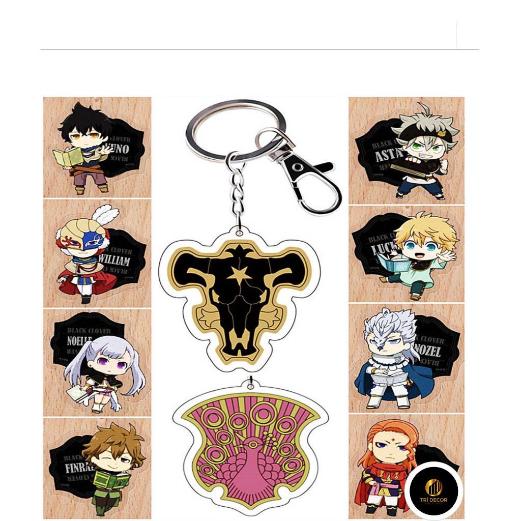 Móc Chìa Khóa Bằng Acrylic Hình Nhân Vật Anime Black Clover Asta Yuno ...