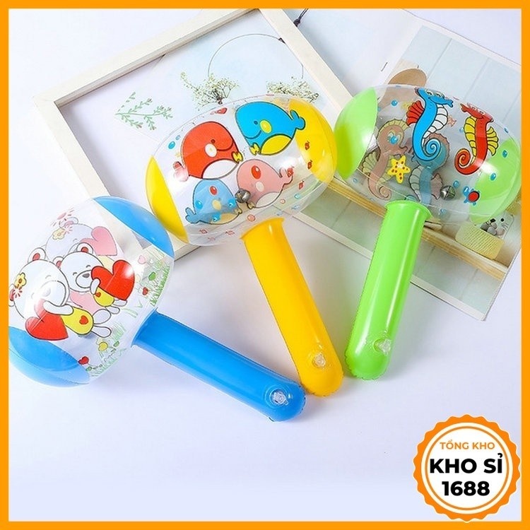 Bóng bay búa bơm hơi có âm thanh, đồ chơi bóng phao hình cây búa cho bé ...
