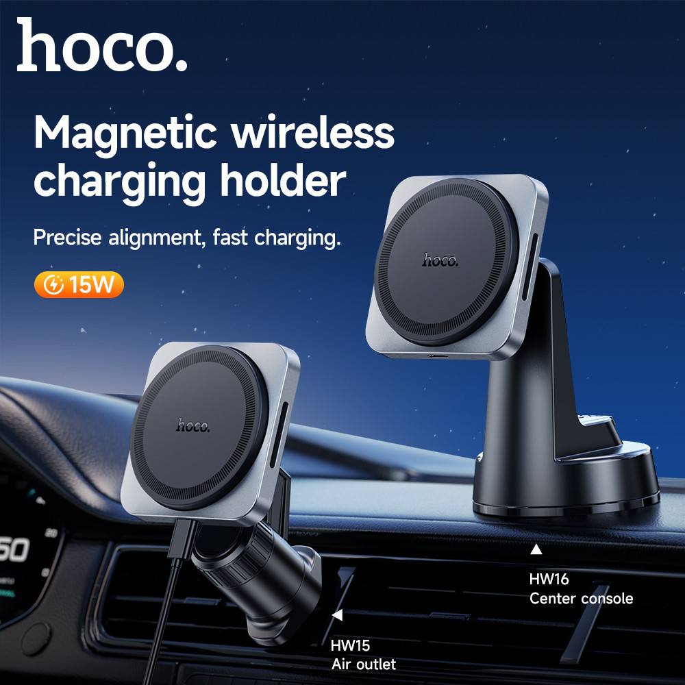 Hoco HW15 / HW16 MagSafe Sạc nhanh không dây Giá đỡ điện thoại trên ô ...