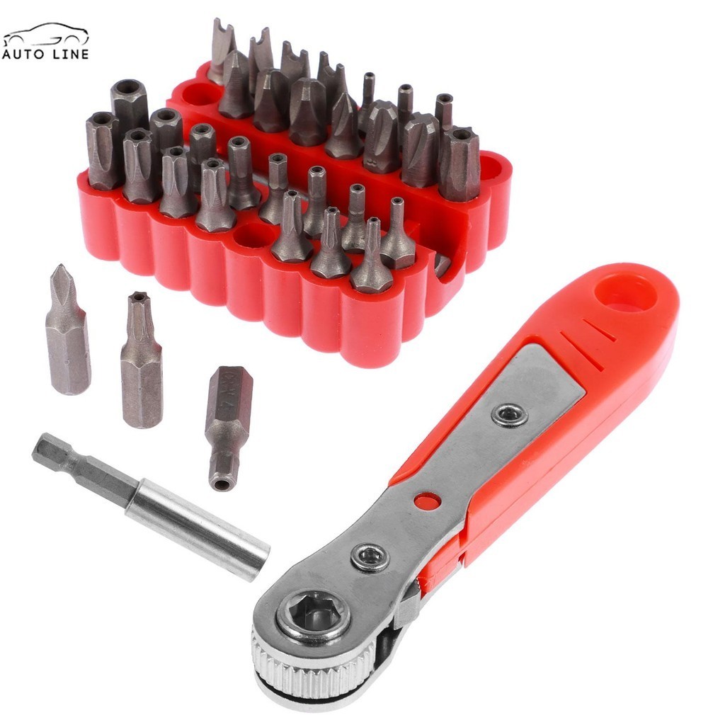 Bộ 34 Bit Bảo Mật Kim Loại An Toàn Bộ Bit Tua Vít Với Ratchet Tua Vít ...