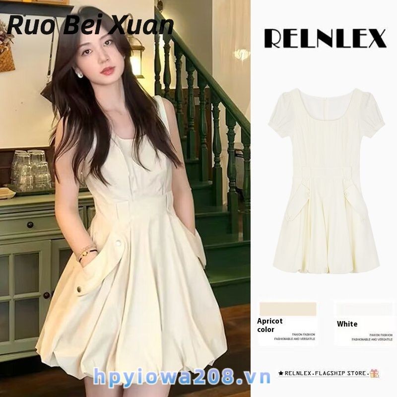 Ruo Bei Xuan Cao Cấp Phong Cách Pháp Puffy Bud Vest Đầm Nữ Mùa Hè Mới ...