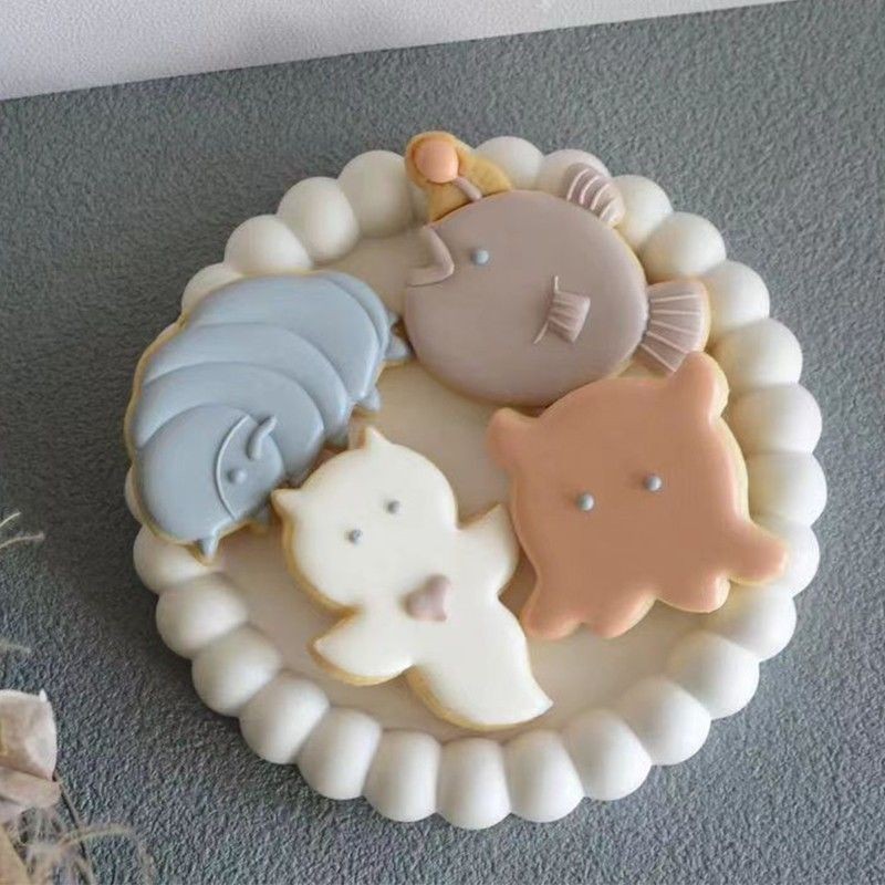 Phong cách Nhật Bản Sea World Deep-Sea Fish Icing Biscuit Seal Hộ gia ...