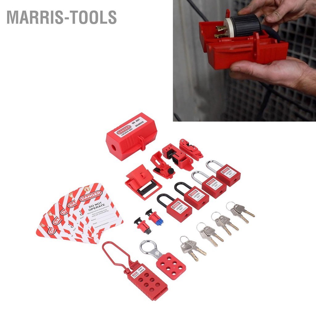 Bộ khóa điện Tagout Khóa cắm Khóa an toàn Loto Thẻ treo chìa khóa và ...