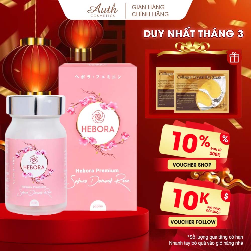 Viên uống tỏa hương, thơm cơ thể Hebora Premium Sakura Damask Rose Nhật ...