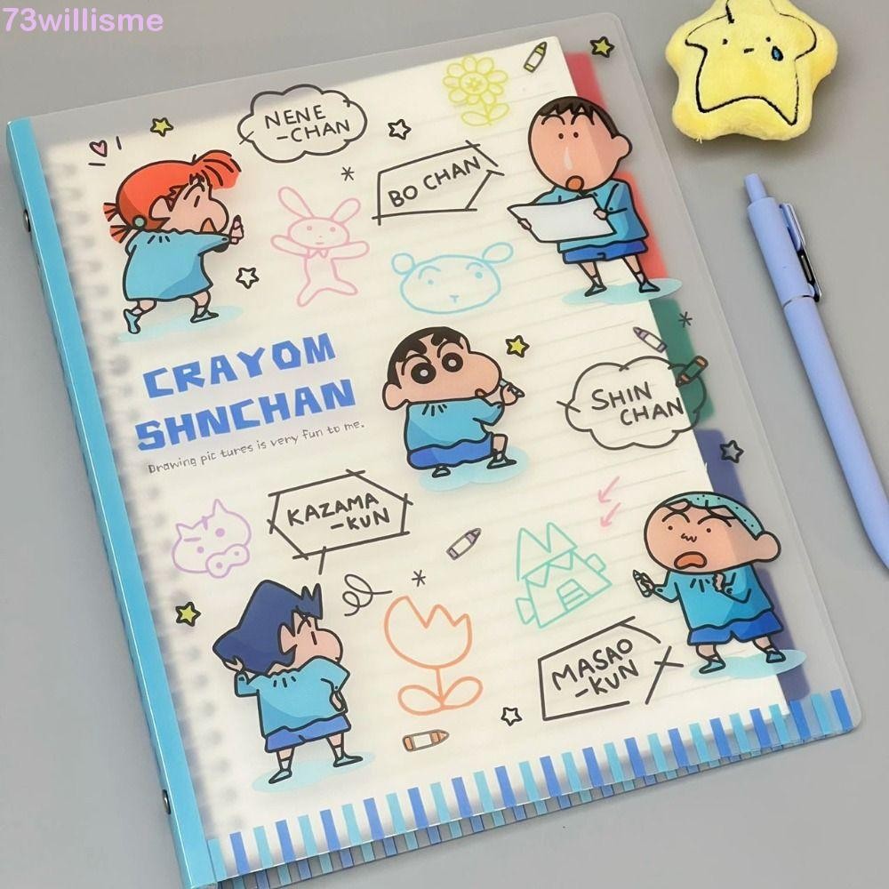 Willisme Loose Leaf Notebook, Notepad Cartoon Crayon Shin-Chan Notebook ...