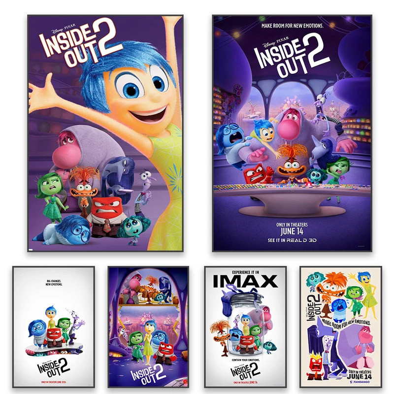 Phim Mới Inside Out 2 Poster Hoạt Hình Động Lực Tâm Trạng Poster Trẻ Em ...