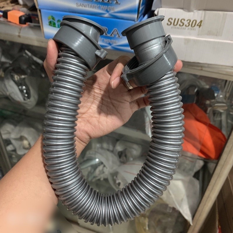 Dây thoát xiphong chậu rửa bát inox kèm ốc. Ống sun thoát chậu rửa bát ...