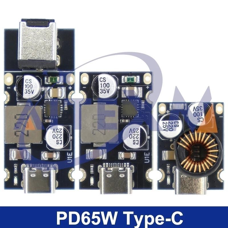 Qc4.0 QC3.0 Type-C USB PD65W Mô-đun chuyển đổi sạc nhanh DC8-32V 3.25A 65W Mô-đun bước xuống cho ...
