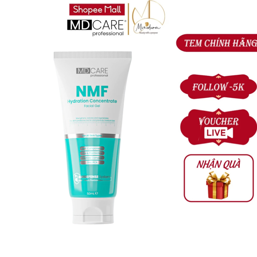 Gel Kiểm Soát Dầu, Tái Tạo Và Phục Hồi Hàng Rào Bảo Vệ Da MD CARE NMF Hydration Concentrate ...