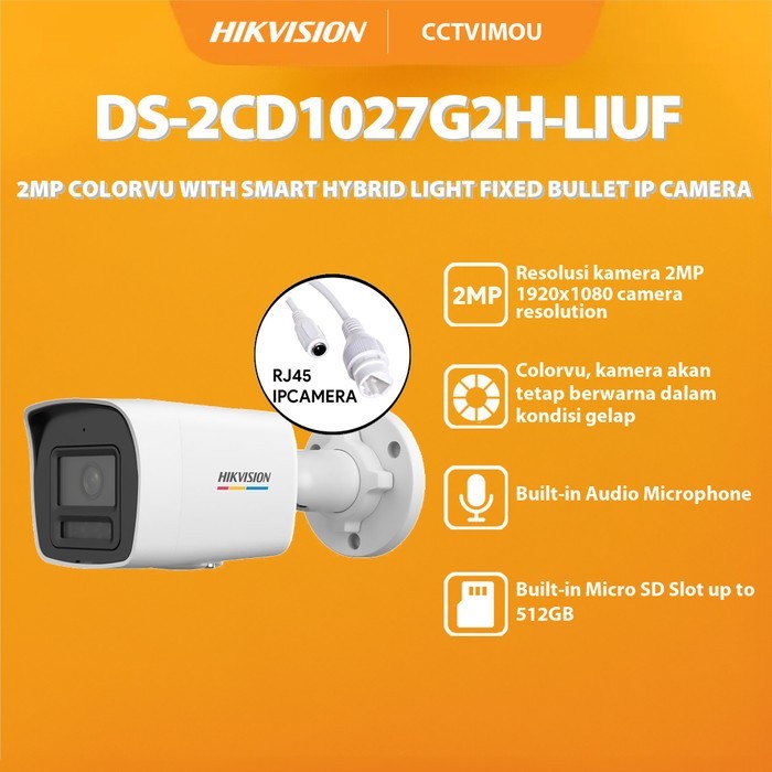 Camera thân IP colorvu có màu 2MP Hikvision DS-2CD1027G2H-LIUF hồng ...