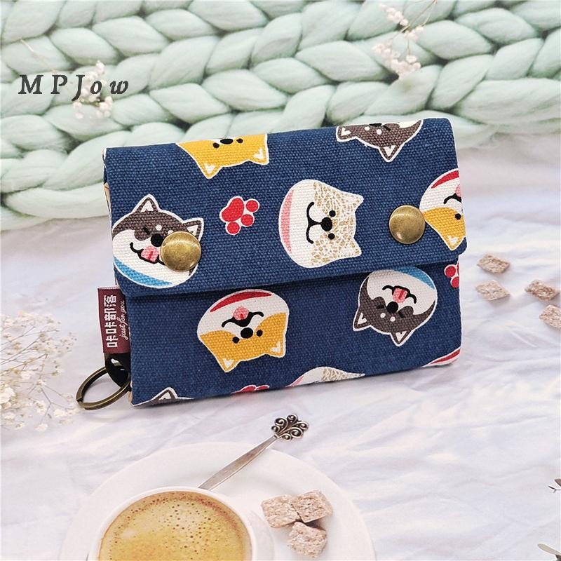 Mpjow Handmade Ba Gấp Ví Vải Nam Nữ Đơn Giản Dây Kéo Ngắn Ví Cho Thanh ...