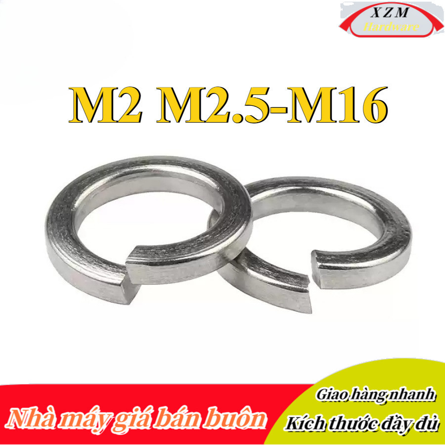 Vòng Đệm Vênh - Long Đền Vênh INOX 304 M2 / M2.5 / M3 / M4 / M5 / M6 ...