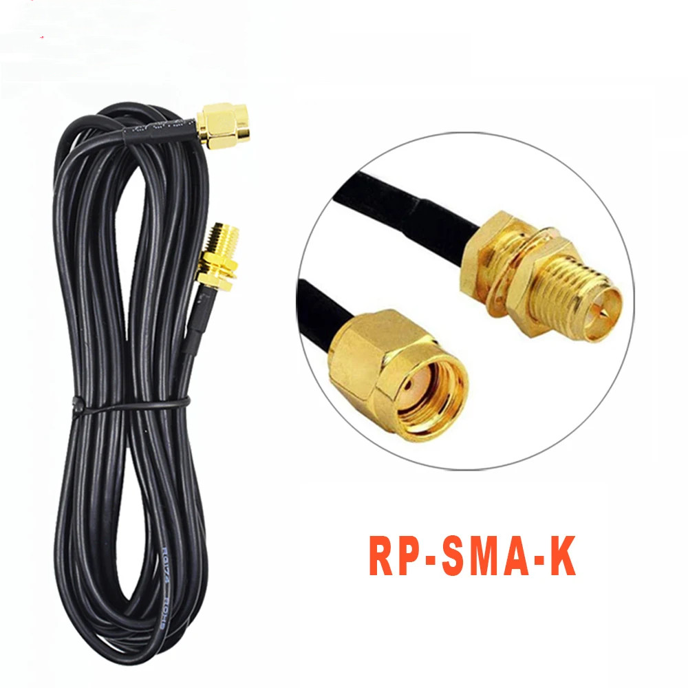 Rgeek RG174 Dây nạp đồng RP-SMA Cáp nối dài nam sang nữ SMA Router Ăng-ten cho Coax Đồng trục Wi ...