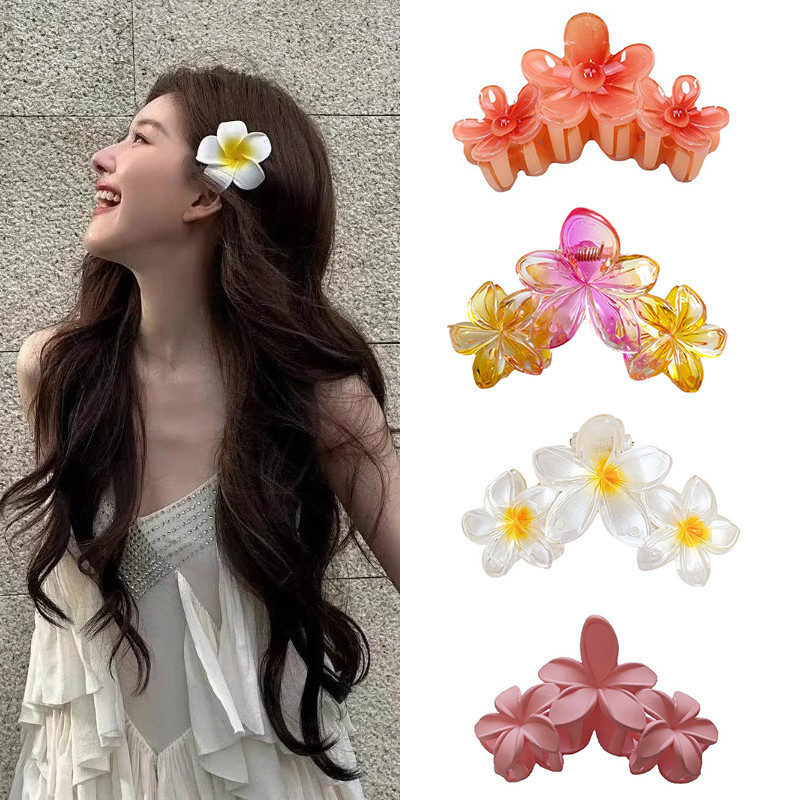 Kẹp tóc hình học hoa nhựa thông thường dành cho nữ | Shopee Việt Nam