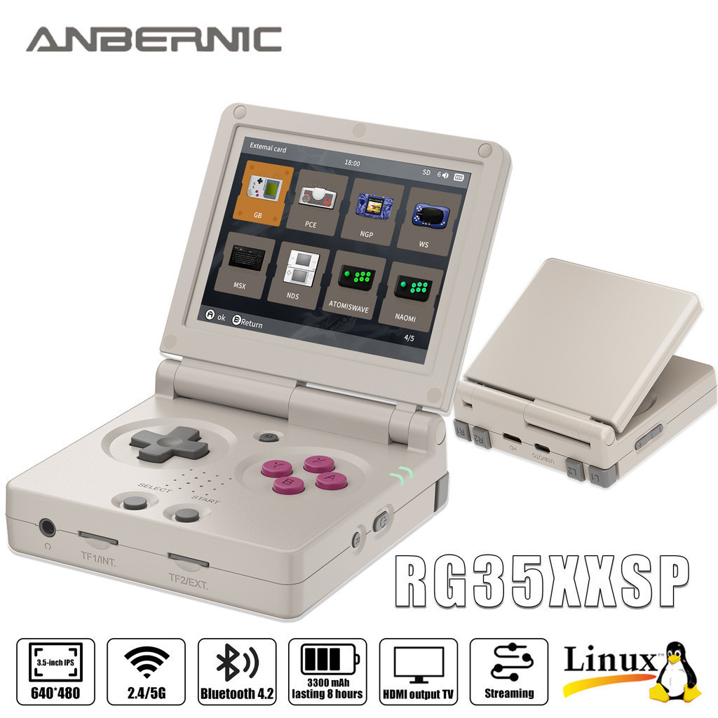 Anbernic RG35XXSP Máy chơi Game cầm tay lật Hệ thống Linux 64G 3.5 ...