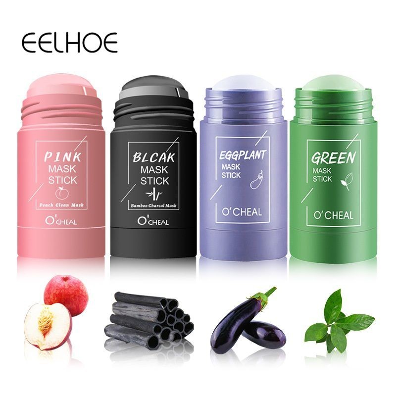 EELHOE Mặt nạ đất sét Stick Solid Mask Stick Trà xanh Cà tím Than tre ...