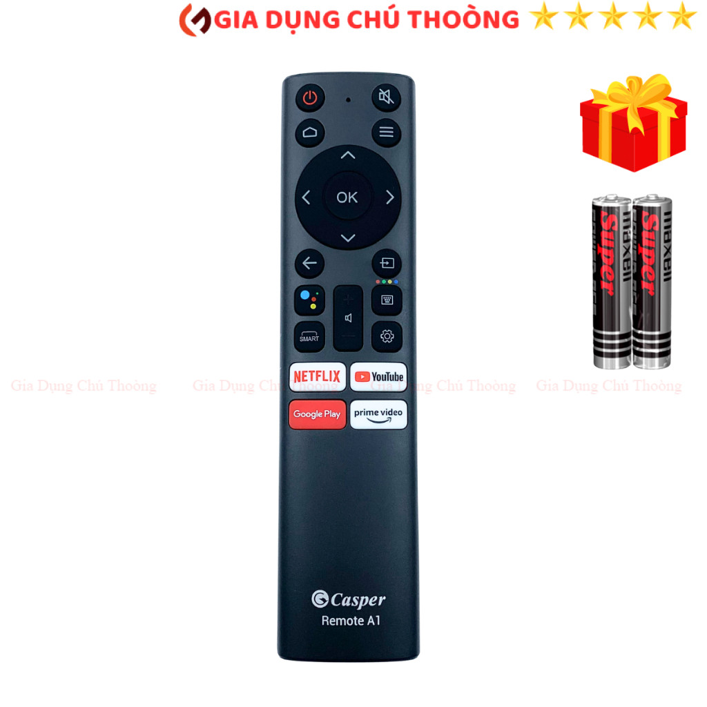 Remote điều khiển tivi Casper A1 Mã 01, Điều Khiển TV Casper Internet ...