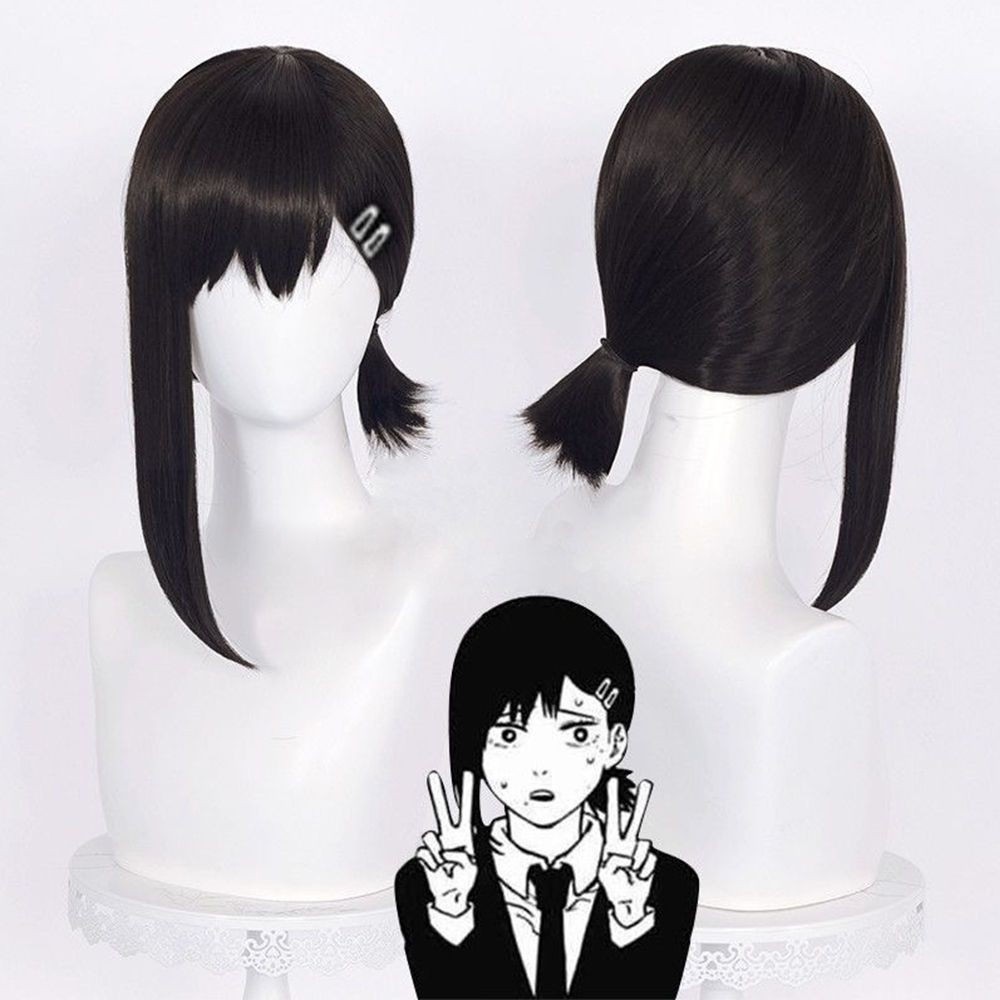 Chainsaw Man Kobeni Higashiyama Cosplay Wig Pigtail Long Hair Wigs